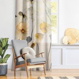 Vorhang Warme Bl&uuml;ten