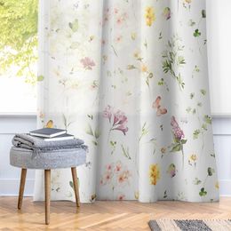 Vorhang Wildblumen Aquarell Muster