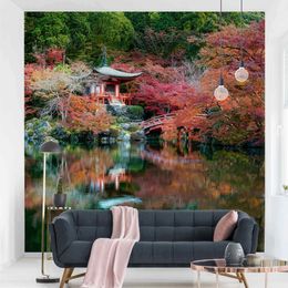 Bilderwelten Fototapete Textiltapete Stofftapete - nahtlose Tapete | Daigo ji Tempel im Herbst