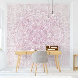 Bilderwelten Mustertapete Mandala Aquarell Ornament rosa