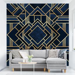 Mustertapete Art Deco Gold