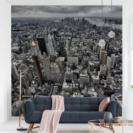 Bilderwelten Fototapete Textiltapete Stofftapete - nahtlose Tapete | Blick &uuml;ber Manhattan