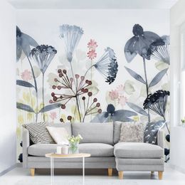 Fototapete Blumen Wildblumen Aquarell I