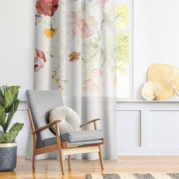 Vorhang Rankende Blumen Aquarell