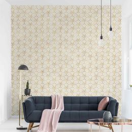 Mustertapete Goldenes Art Deco Muster XXL
