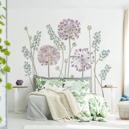 Bilderwelten Fototapete Textiltapete Stofftapete - nahtlose Tapete | Allium Illustration