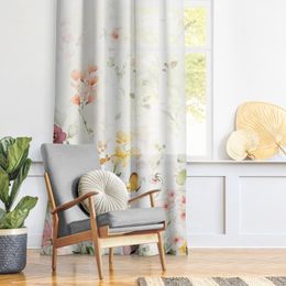 Vorhang Zartes Bl&uuml;tenarrangement