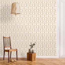 Mustertapete Art Deco Schmetterling Linienmuster XXL
