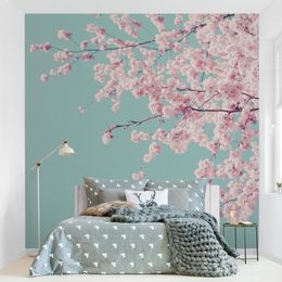 Bilderwelten Fototapete Textiltapete Stofftapete - nahtlose Tapete | Japanische Kirschbl&uuml;te
