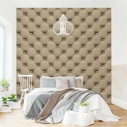 Mustertapete Polster Beige
