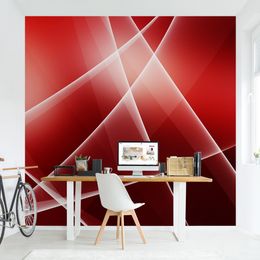 Mustertapete Red Turbulency