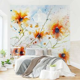 Fototapete Blumen Painted Flowers