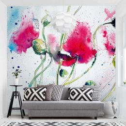 Fototapete Blumen Painted Poppies