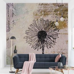 Mustertapete Shabby Pusteblume