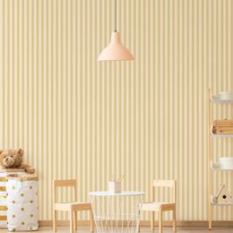 Mustertapete No.YK46 Streifen Gelb Beige