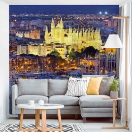 Fototapete Skyline Palma de Mallorca City Skyline und Hafen