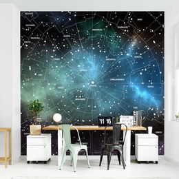 Mustertapete Sternbilder Karte Galaxienebel