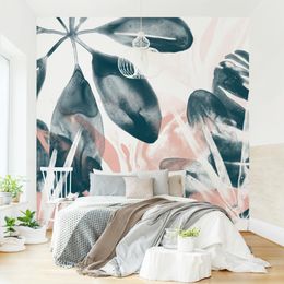 Fototapete Blumen Tropisches Orakel petrol I