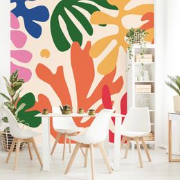Bilderwelten Fototapete | Vliestapete inkl. Kleister oder selbstklebende Tapeten nach Ma&szlig; | nahtlose Textiltapete - Matisse - Bl&auml;tter Bunt
