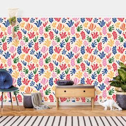 Bilderwelten Fototapete Matisse - Bunte Bl&auml;tter Muster