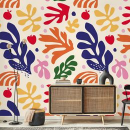 Bilderwelten Fototapete | Vliestapete inkl. Kleister oder selbstklebende Tapeten nach Ma&szlig; | nahtlose Textiltapete - Matisse - Bunte Bl&auml;tter
