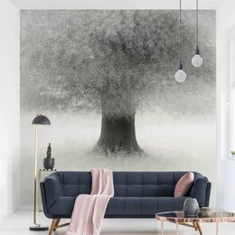Fototapete Vertr&auml;umter Baum in Wei&szlig;