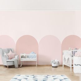 Bilderwelten Fototapete Halbkreisbord&uuml;re gro&szlig; rosa Mix