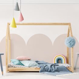 Fototapete - Halbkreisbord&uuml;re gro&szlig; beige - Vliestapete Digital Art Wandtapete beige Geometrisch Kinderzimmer Baby M&auml;dchen Jungen
