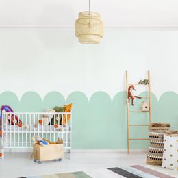 Bilderwelten Fototapete Halbkreisbord&uuml;re mittel gr&uuml;n