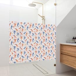 Folie Duschsichtschutz Matisse - T&auml;nzer Orange Blau