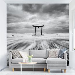 Fototapete Japanisches Torii im Meer