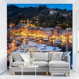 Fototapete Nacht im Hafen von Portofino