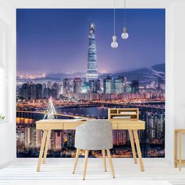 Fototapete Lotte World Tower bei Nacht