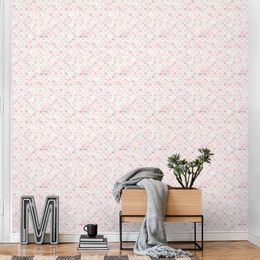 Mustertapete Marmor Muster Ros&eacute;
