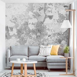 Fototapete Shabby Wand in Grau