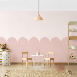Bilderwelten Fototapete Halbkreisbord&uuml;re mittel rosa