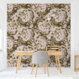 Bilderwelten Fototapete Textiltapete Stofftapete - nahtlose Tapete | Batik auf Leinwand Struktur