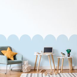 Fototapete Halbkreisbord&uuml;re mittel blau