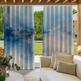 Outdoorvorhang Indigo & Rouge I