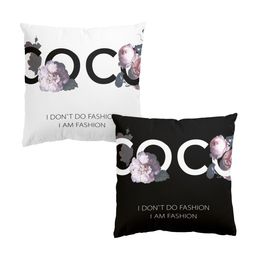 Dekokissen 2er Set COCO - I don't do fashion Rosen Schwarz Wei&szlig; Duo