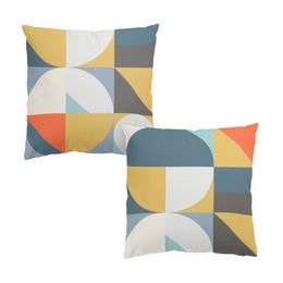 Dekokissen 2er Set Geometrische Formen in Bunt Duo