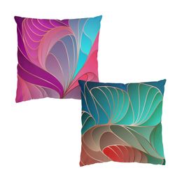 Dekokissen 2er Set Farbenfrohes Art Deco Duo