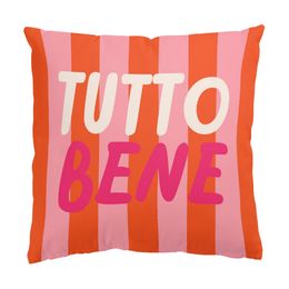 Bilderwelten Dekokissen Kissenbezug 2er Set rosa Kulinarisch Pop Art - PopArt Sommer Tutto Bene Duo - Obst Sofakissen Bezug & F&uuml;llung in 40x40 50x50 60x60