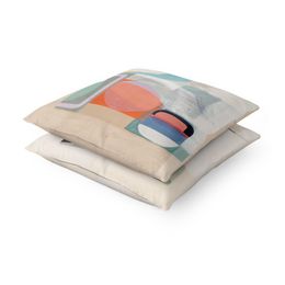 Bilderwelten Dekokissen Kissenbezug 2er Set beige originell Pop Art - Multiform Set I - Bett Couch Sofakissen Bezug & F&uuml;llung in 40x40 50x50 60x60