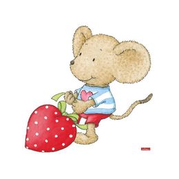 Wandtattoo Kinderzimmer Lillebi mit Herzchenkissen Babyzimmer Wandsticker Baby, Junge & M&auml;dchen Steinbeck Wandaufkleber in S-XXL