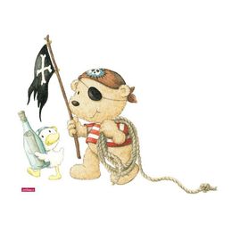 Wandtattoo Kinderzimmer Junge Pitzelpatz & Schnaddeldatz auf Schatzsuche Pirat Babyzimmer Wandsticker Piratenzimmer Wandaufkleber in S-XXL