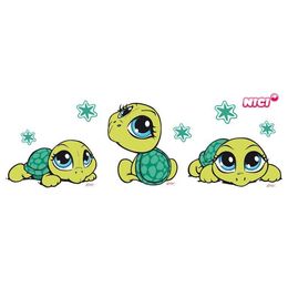 Wandtattoo Kinderzimmer NICI Schildkr&ouml;ten Sweet Hearts Babyzimmer Wandsticker Baby, Junge & M&auml;dchen Kinder Wandaufkleber in S-XXL