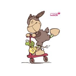 Wandtattoo Kinderzimmer NICI Schaf Lenny M&auml;h Babyzimmer Wandsticker Baby, Junge & M&auml;dchen Kinder Wandaufkleber in S-XXL
