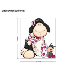 Wandtattoo Kinderzimmer NICI Schaf Jolly Lynn mit Schmetterling Babyzimmer Wandsticker Schaf Babyzimmer Kinder Wandaufkleber in S-XXL Tiere