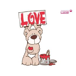 Wandtattoo Kinderzimmer NICI Love B&auml;r Teddy Wandsticker Tiere B&auml;r Wandaufkleber in S-XXL Baby, Junge & M&auml;dchen